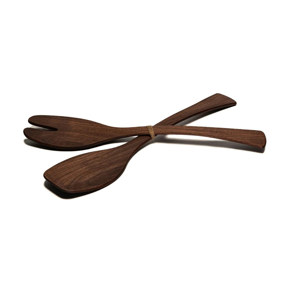 Walnut Salad Servers 15" – Stewart House